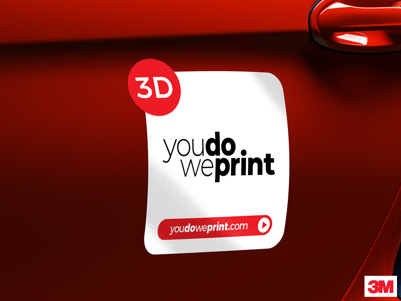 Impression Vinyle Adhésif Covering Permanent Blanc (3D) | youdoweprint